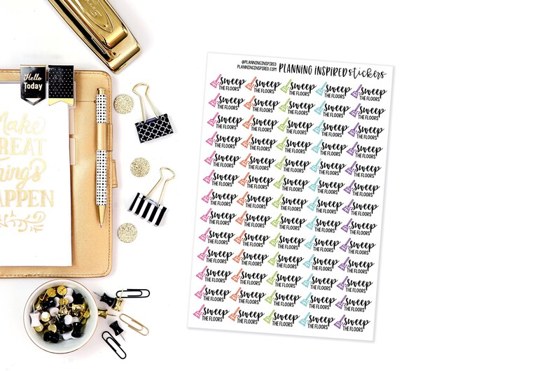 Sweeping Stickers Sweep Stickers Set of 65 Sweep the Floors | Etsy