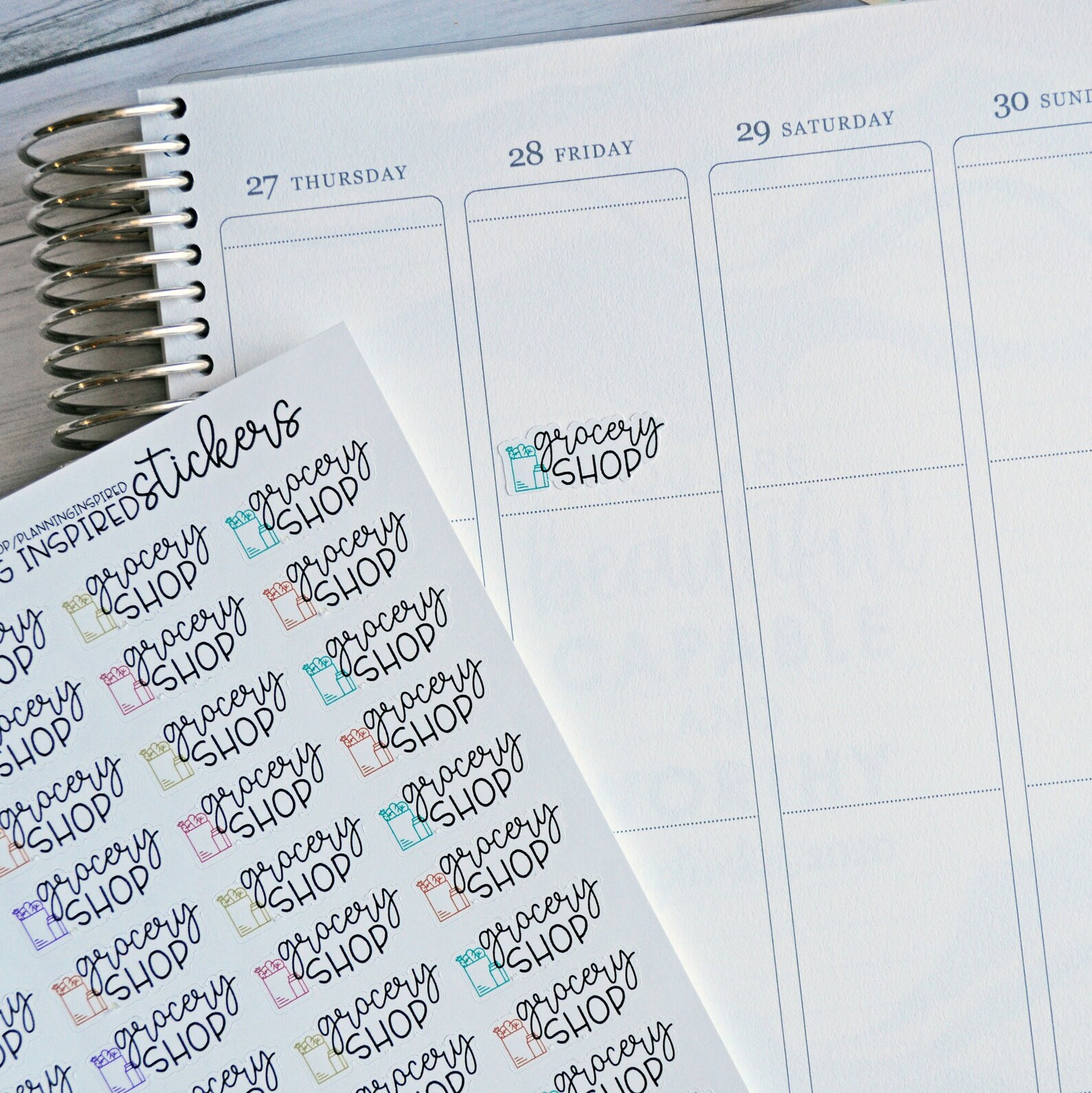 Grocery Shop Planner Stickers, Set of 44 Grocery Shopping Stickers - Etsy