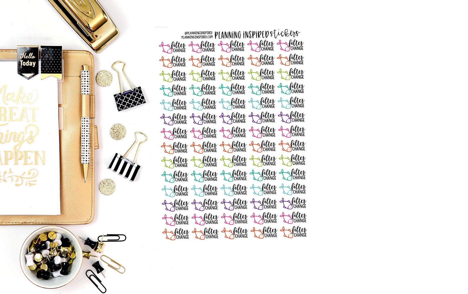 Filter Change Aquarium Planner Stickers Fish Stickers Fish - Etsy