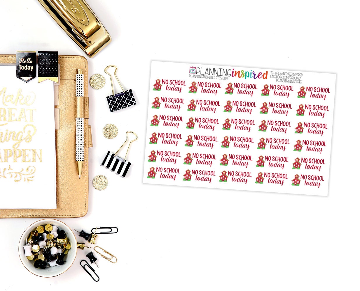 No School Planner Stickers School Stickers Set of 20 Planner - Etsy