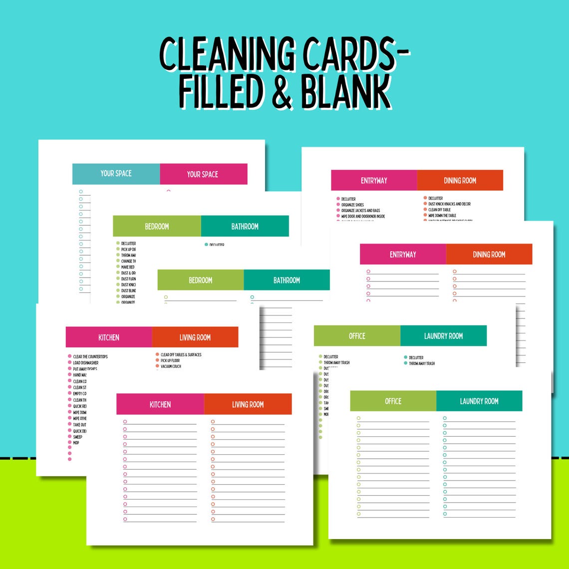 Cleaning Planner, Editable Cleaning Planner to Print, for Digital ...