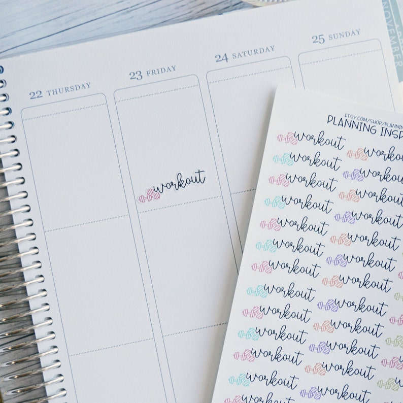 Workout Stickers Exercise Stickers Set of 45 Exercise - Etsy