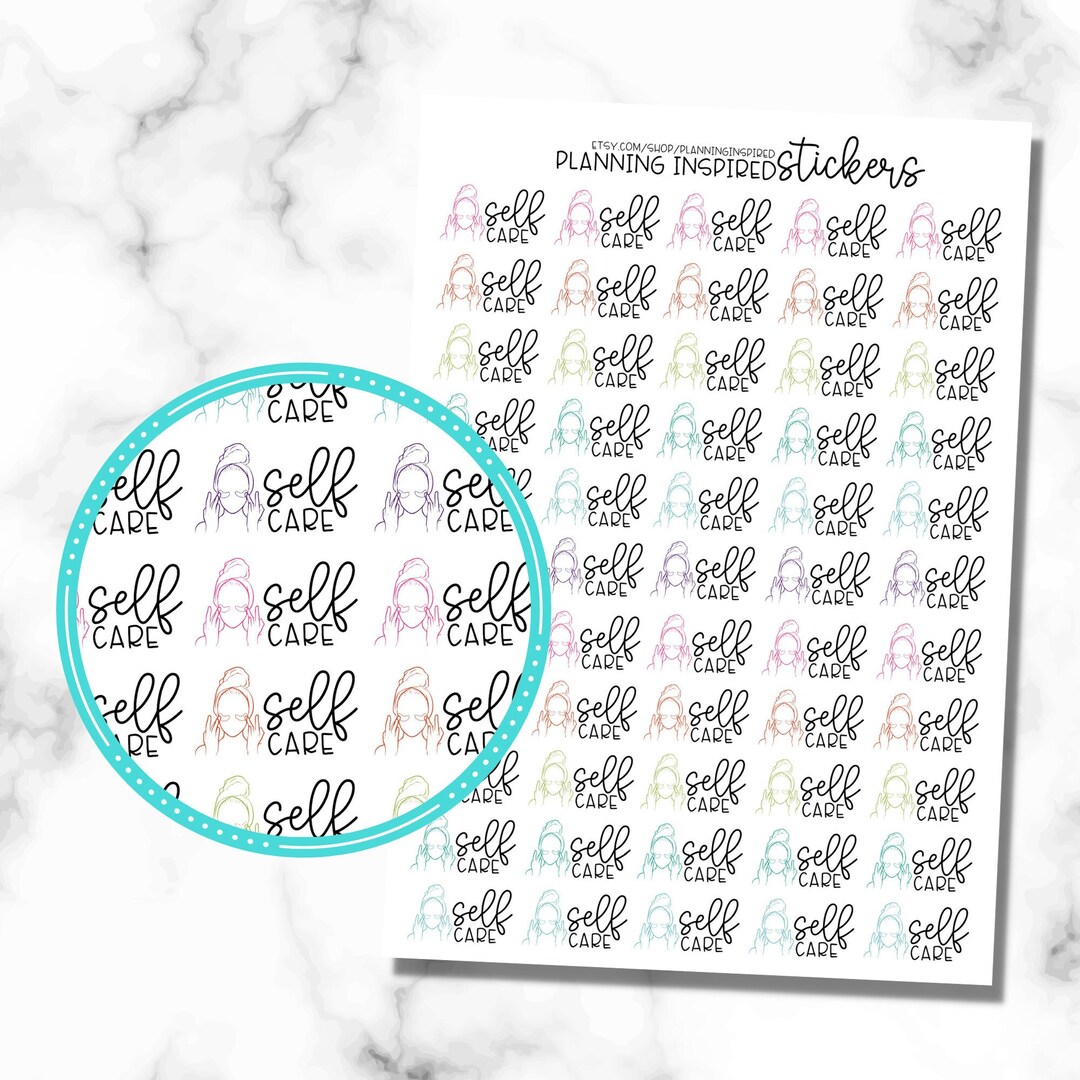 Self Care Stickers, Self Care, Spa Day Planner Stickers, Set of 55 ...