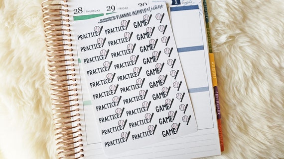 Stickers Paper Stickers, Labels & Tags Baseball Practice Stickers etna ...