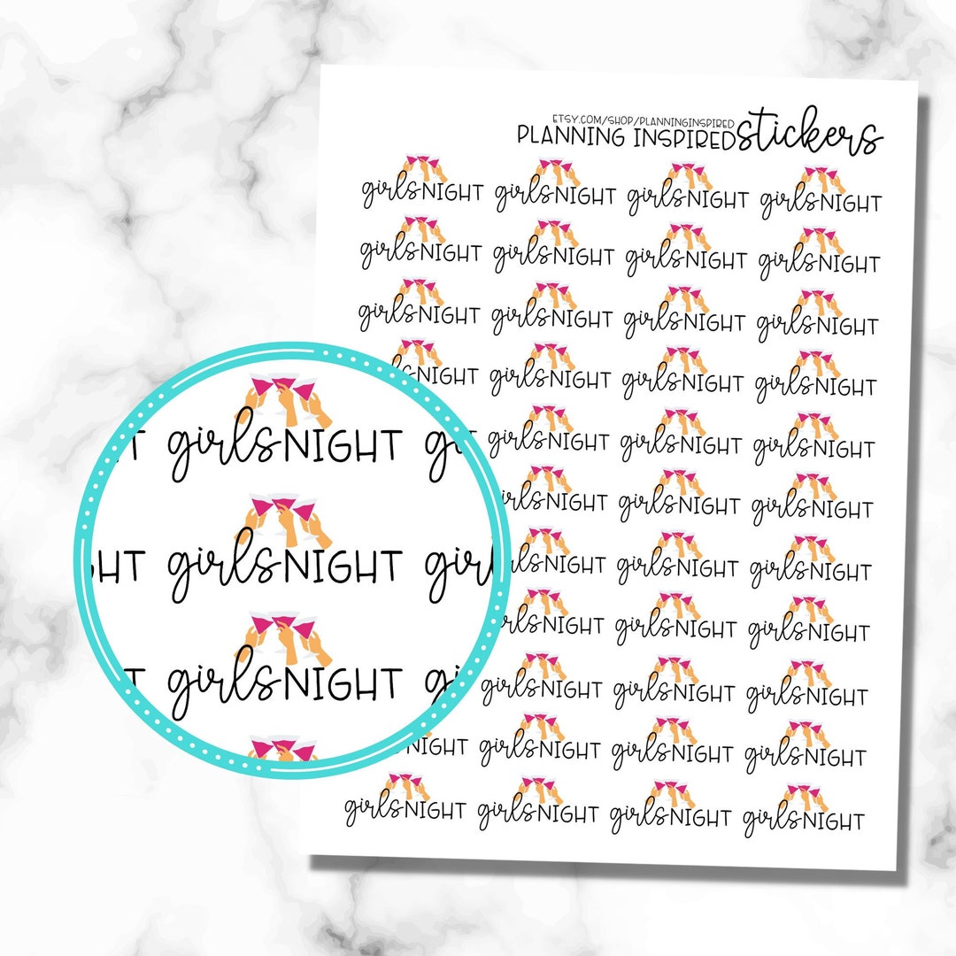 Girls Night Stickers, Girls Night Out Stickers, Set of 44 Girls Night ...
