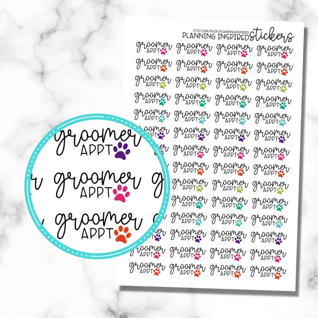 Groomer Stickers, Groomer Appointment, Dog Groomer Stickers, Pet Care ...