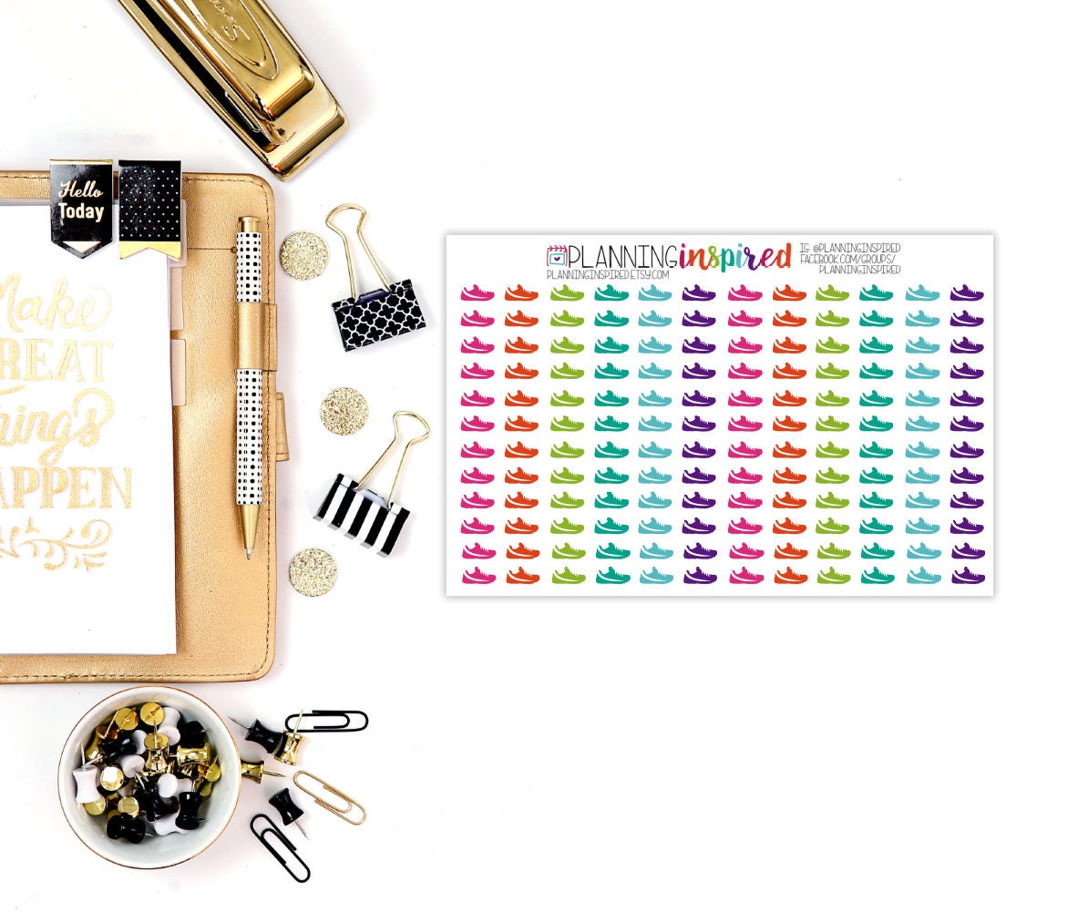Fitness Planner Stickers Set of 132 Workout Stickers Fitness | Etsy