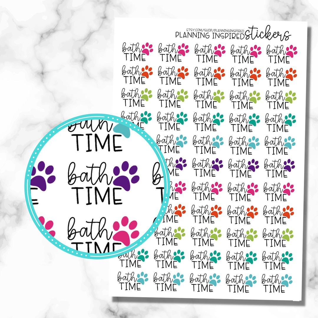 Dog Bath Stickers, Pet Stickers, Dog Care Stickers, Pet Care Stickers ...