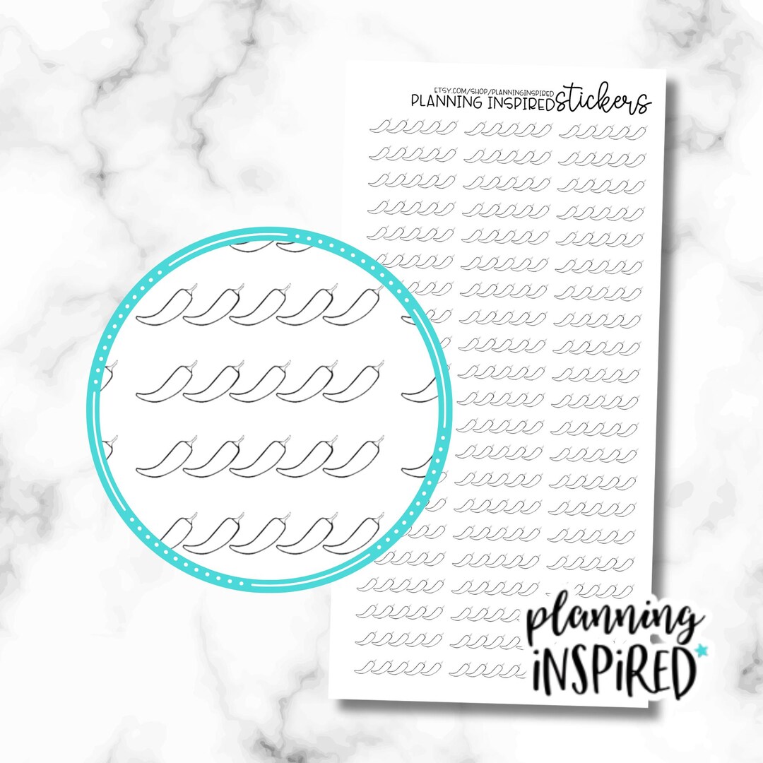 Spice Rating Stickers, 63 Book Review, Tracker Stickers for Planners or ...