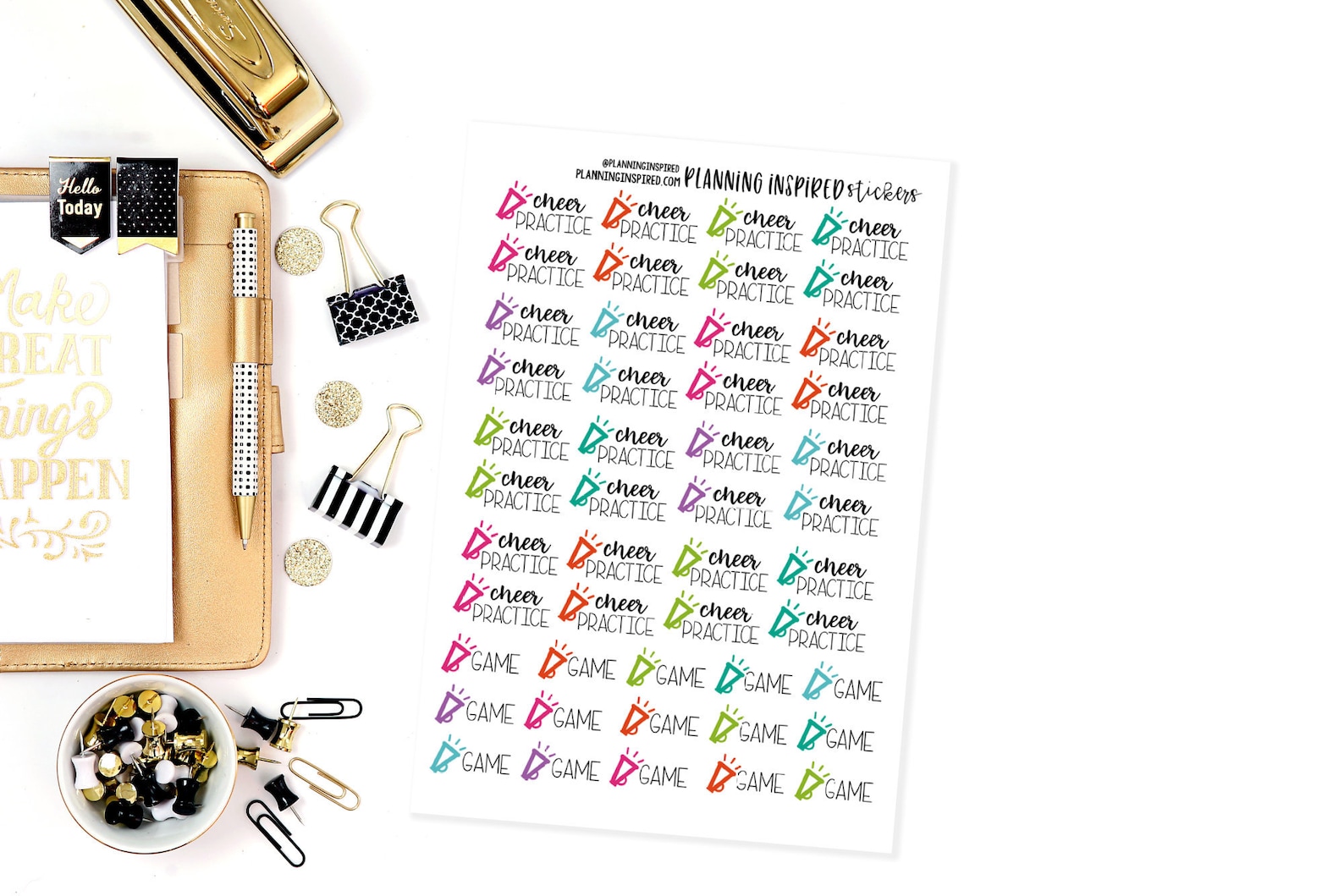 Cheer Stickers Cheerleading Stickers Cheer Practice | Etsy