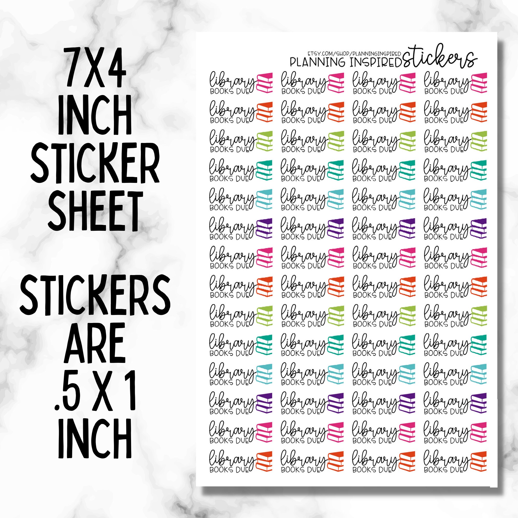Library Stickers, Library Books Due, Library Books Due Set of 56 ...