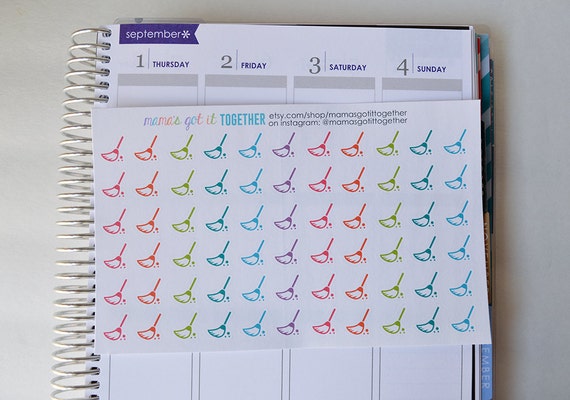 Mopping Stickers Set of 66 Cleaning Stickers Chore Stickers | Etsy