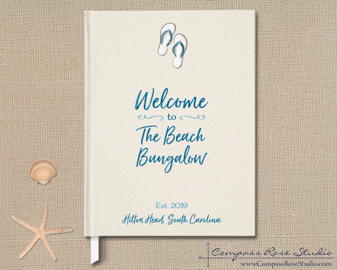 Personalized Vacation Home Guest Book, Beach House Guest Book, Original ...