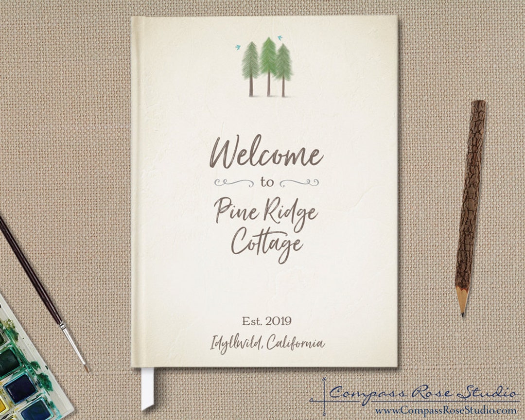 Pine Tree Guest Book, Vacation Home Guest Book, Cabin Guest Book ...