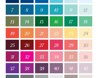 Color Chart Sample - Etsy
