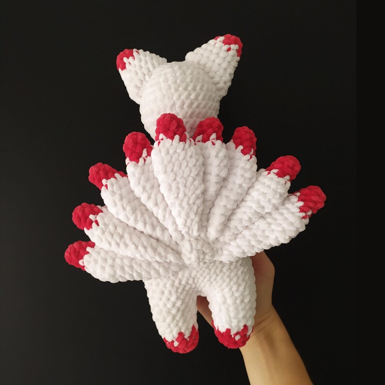 Amigurumi 9 Tailed Fox Crochet Pattern, Emi Moonveil Kitsune Plush PDF ...
