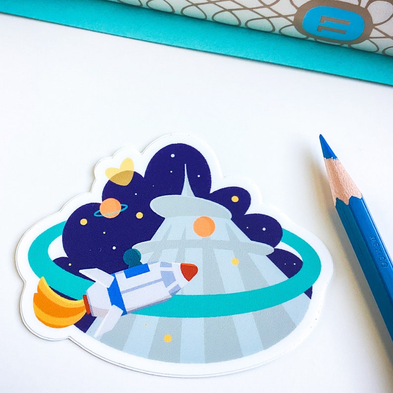 Space Mountain Sticker | Disney Decal | Waterproof Vinyl Sticker ...