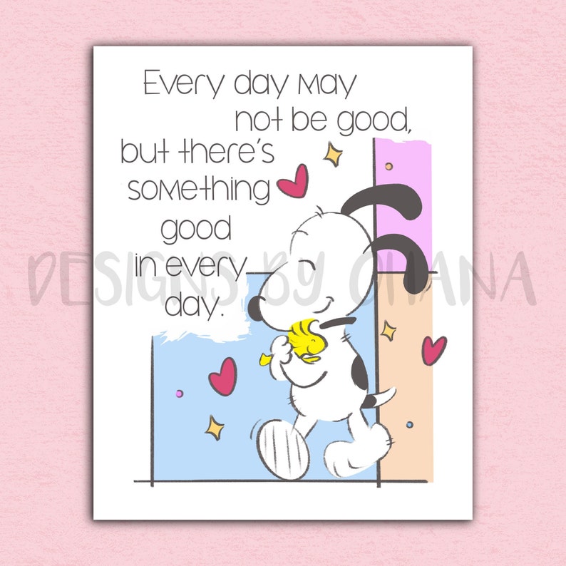 Snoopy Art Print Inspirational Art Pop Culture Printable - Etsy