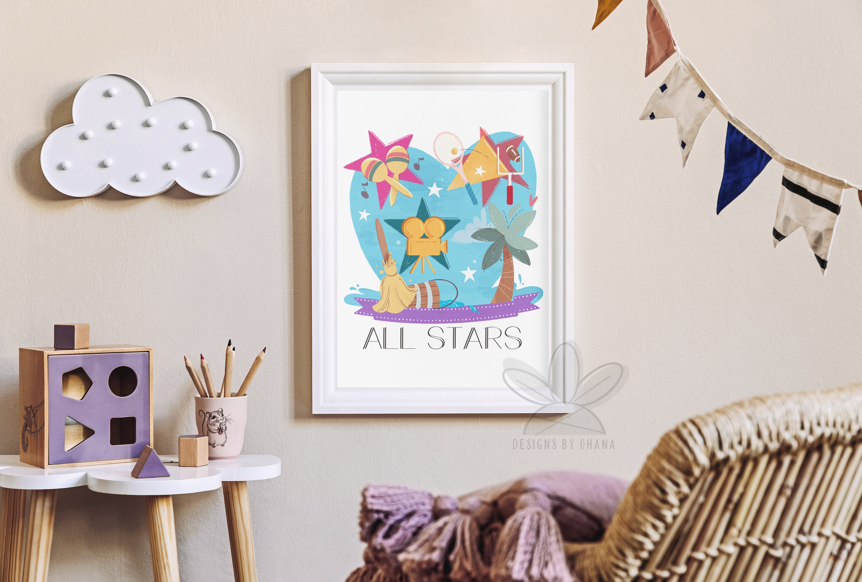 All Stars | Resort Art Print | Printable Art | All Star Movies | Music ...