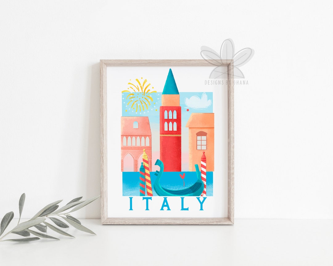 Italy Travel Poster | Epcot Center | World Showcase | Travel Around the ...
