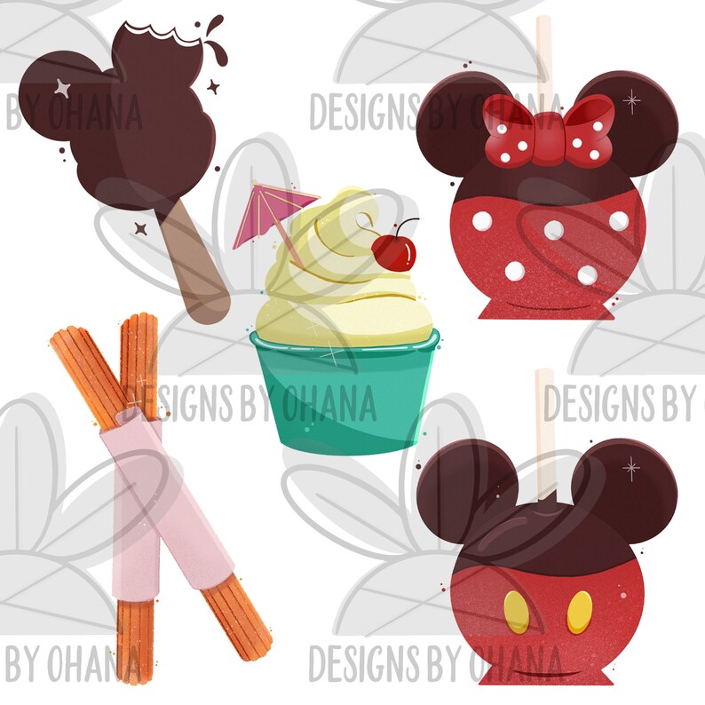 Snack Goals Clip Art Instant Download Mickey Ice Cream - Etsy