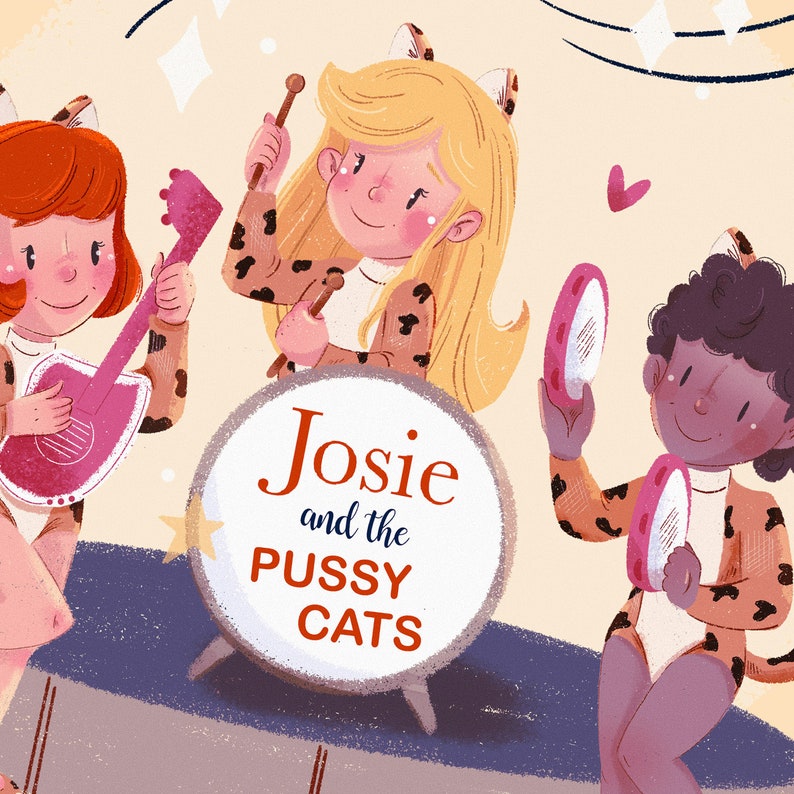 Josie and the Pussycats 70's Cartoon Pop Culture Printable Art Print ...