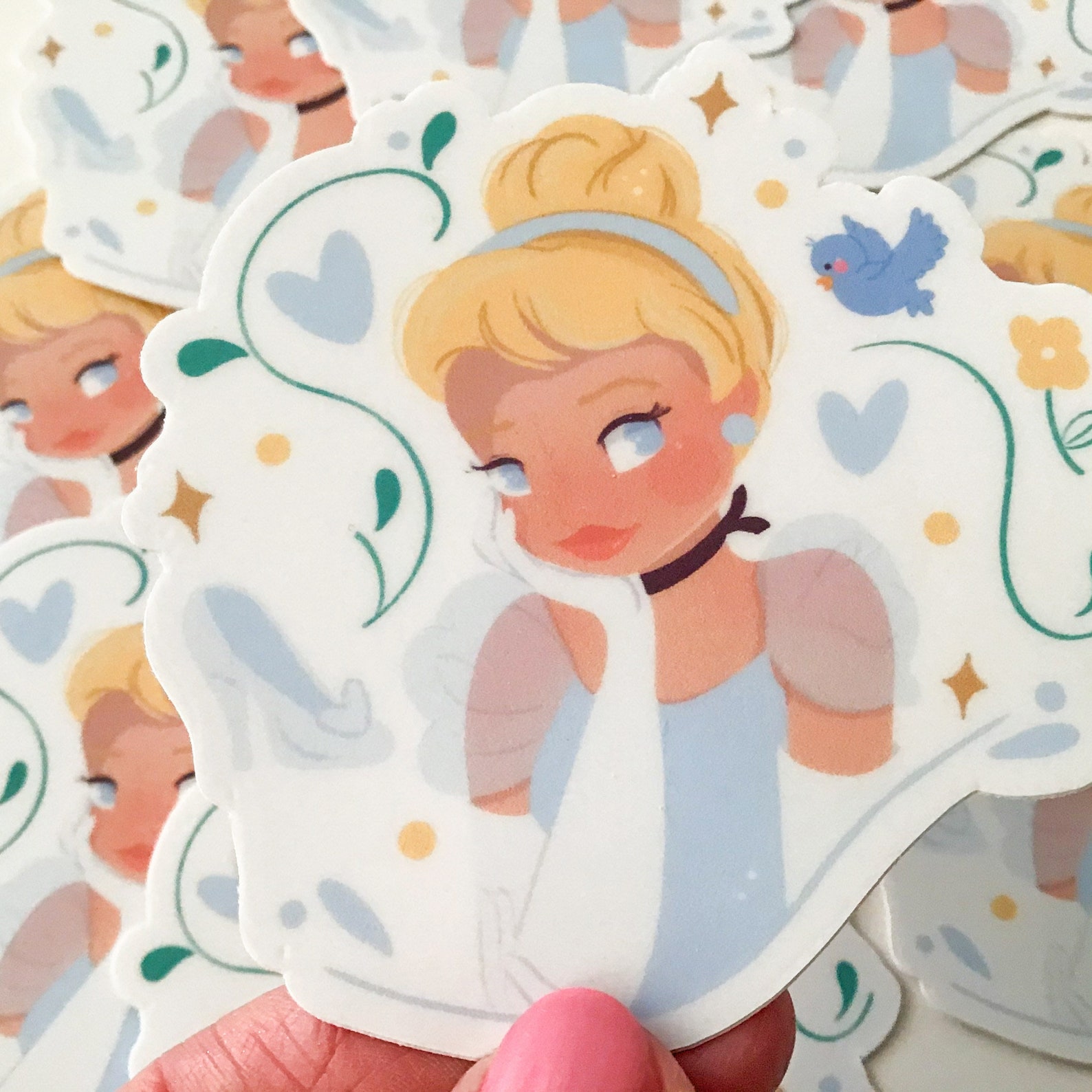Cinderella Sticker Disney Print Disney Art Vinyl Sticker | Etsy