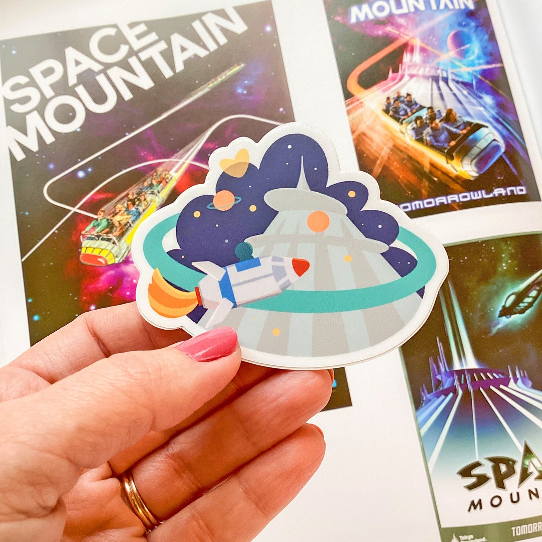 Space Mountain Sticker | Disney Decal | Waterproof Vinyl Sticker ...