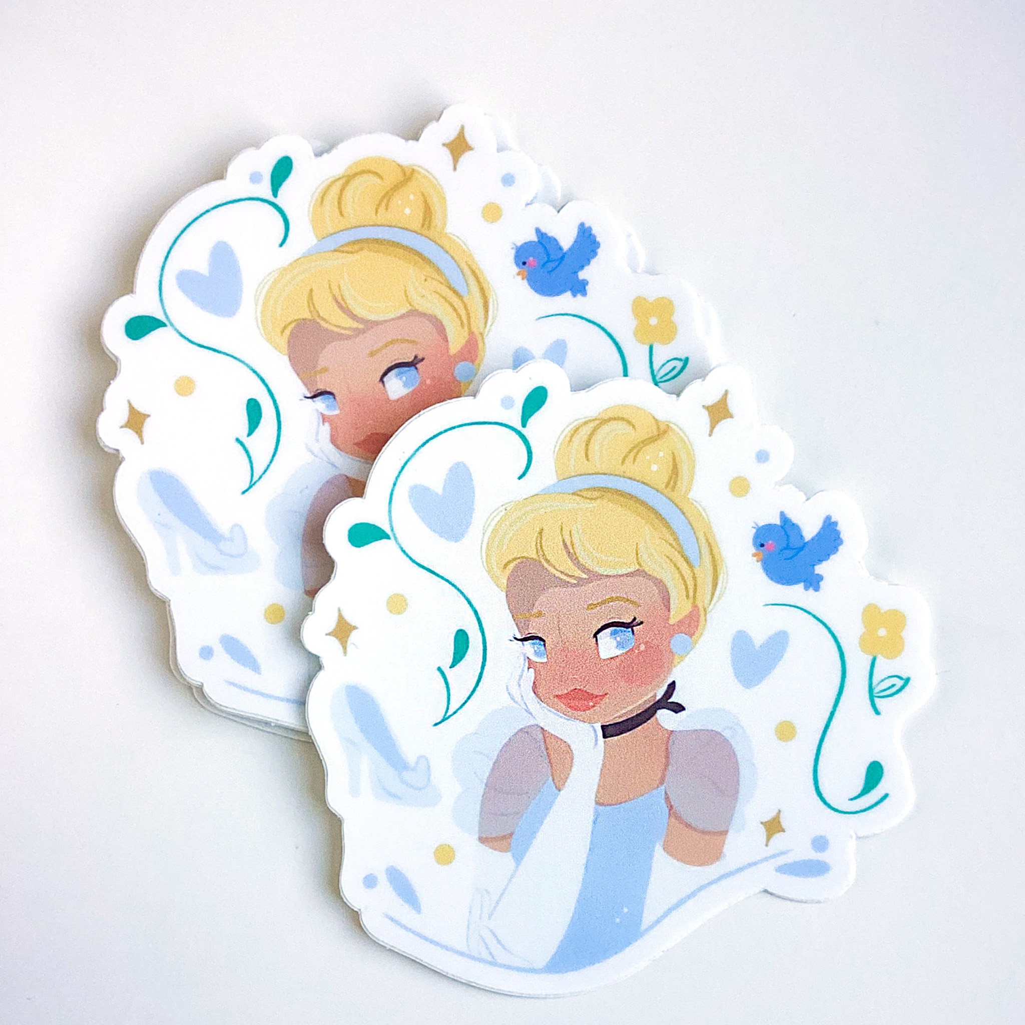 Cinderella Sticker Disney Print Disney Art Vinyl Sticker - Etsy