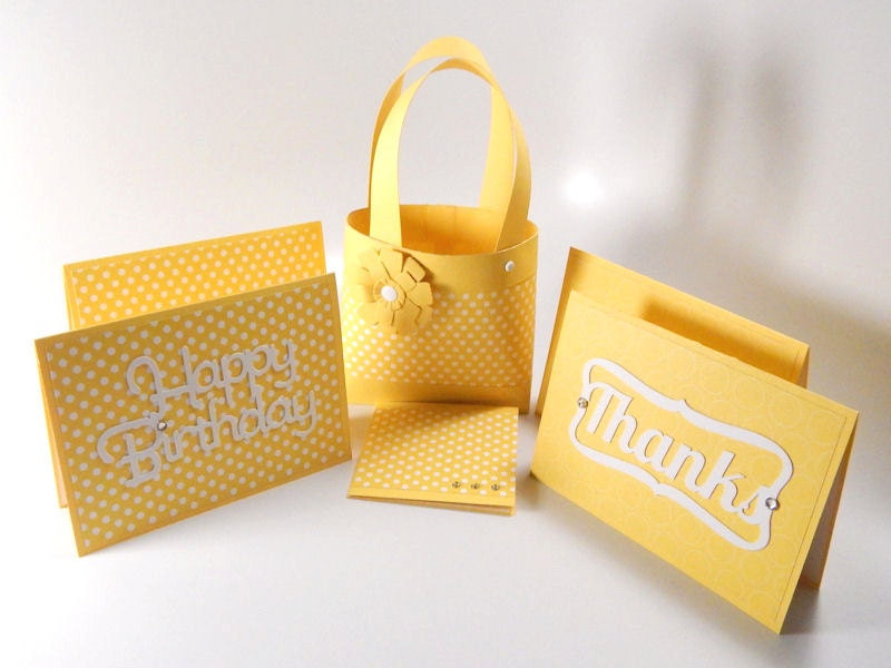 Purse and Cards Gift Set, Greeting Cards, Paper Purse, Card Tote ...