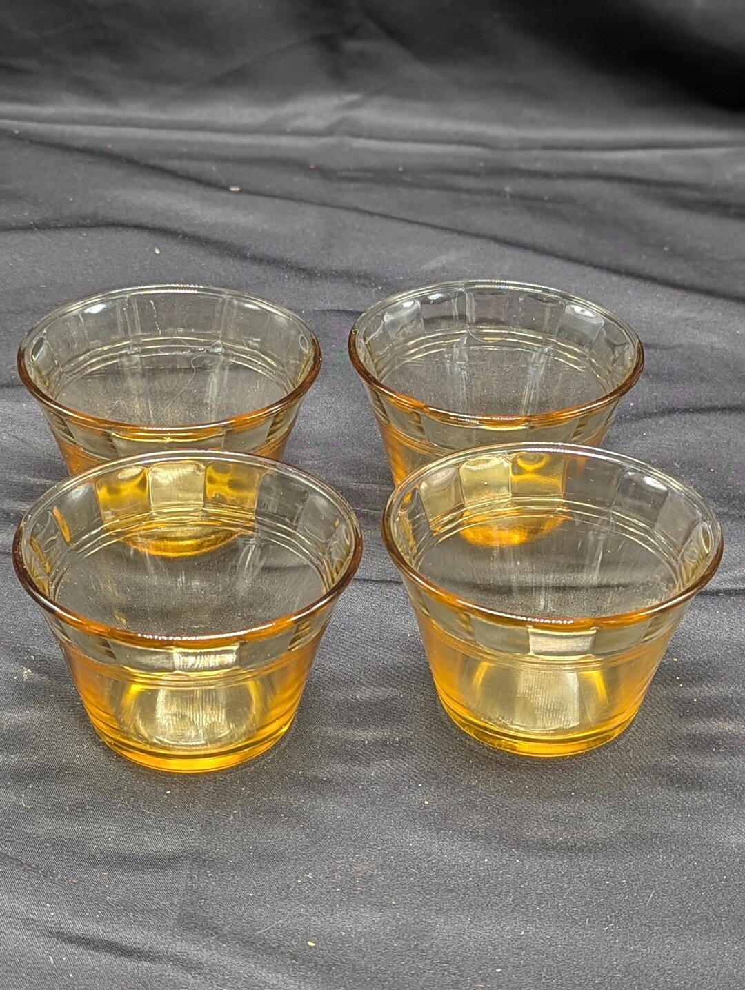 Amber Custard Cups. Mexican Glass Custard/flan Cups. - Etsy