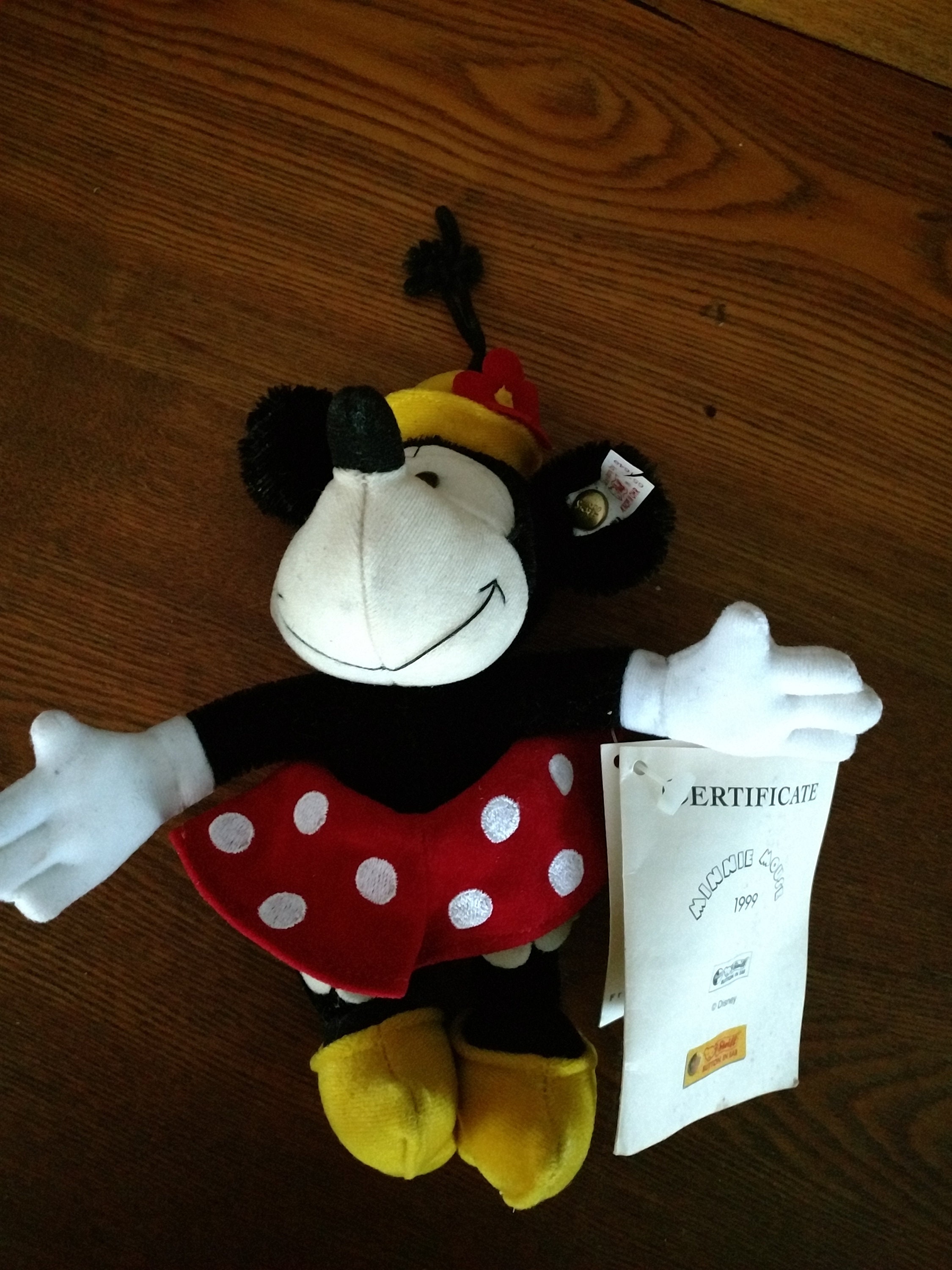 STEIFF Disney Minnie Mouse Ornament. With Button and Tags - Etsy