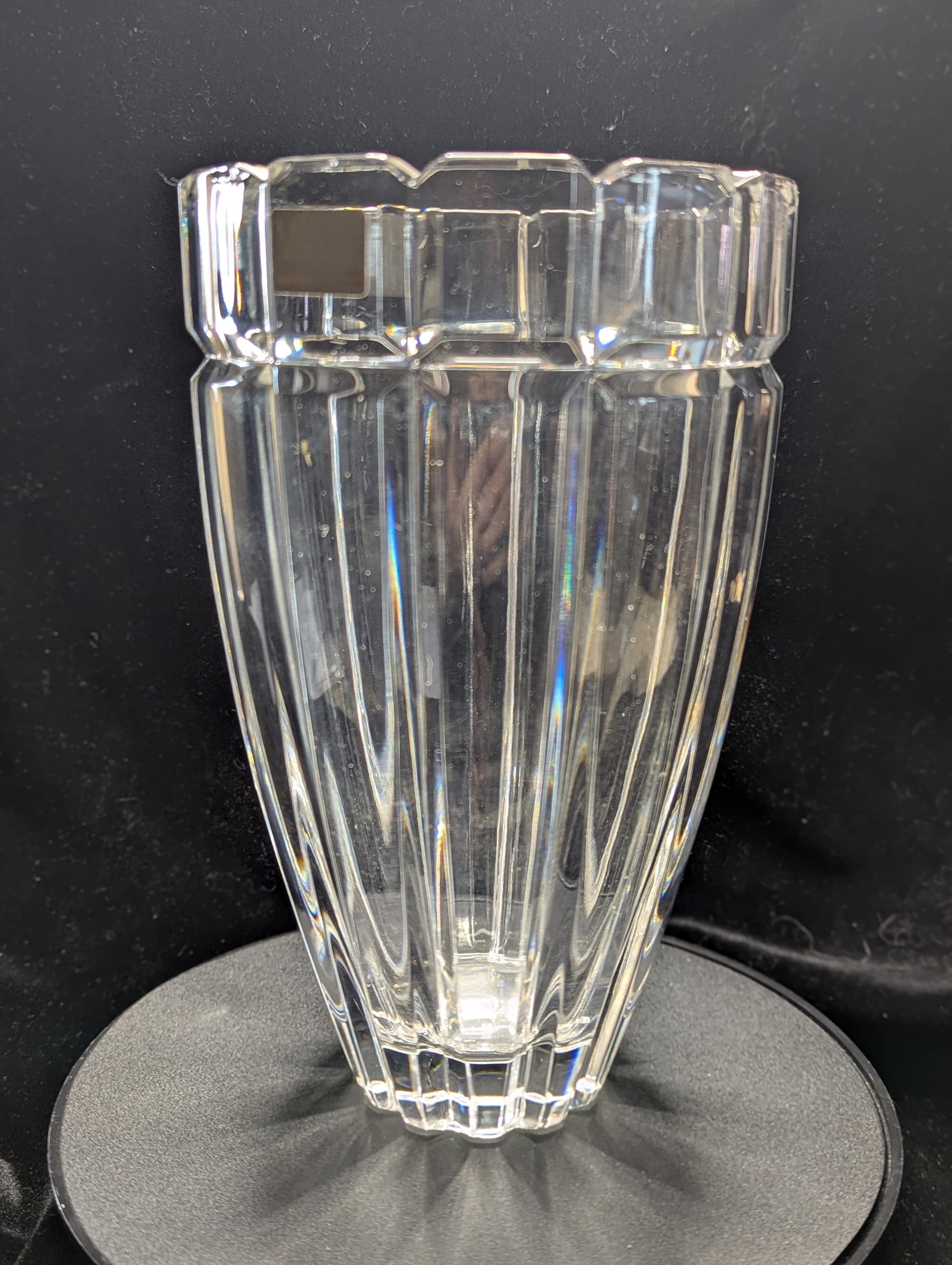Mikasa Art Deco Crystal Vase. Mikasa 8 Inch "reflections" Vase - Etsy