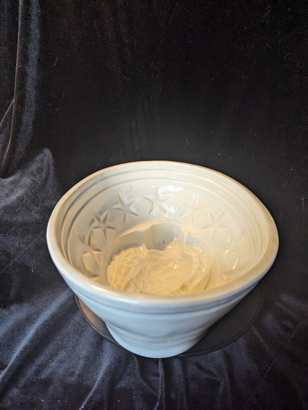 Antique Pudding Mold. Pearlized Glaze. Pearlized Ironstone Food Mold ...