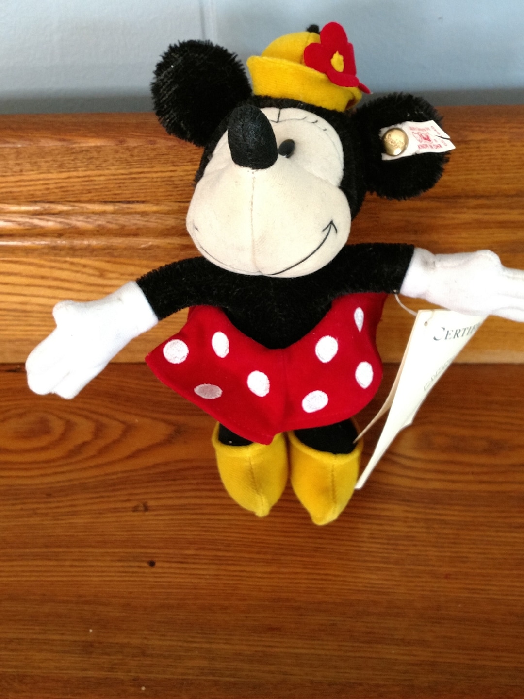 STEIFF Disney Minnie Mouse Ornament. With Button and Tags Disney ...
