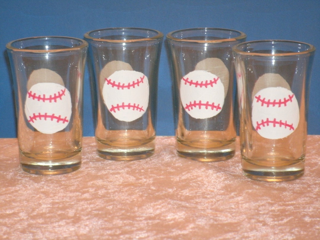 BASEBALL SHOT GLASSES, Set of Four - Etsy