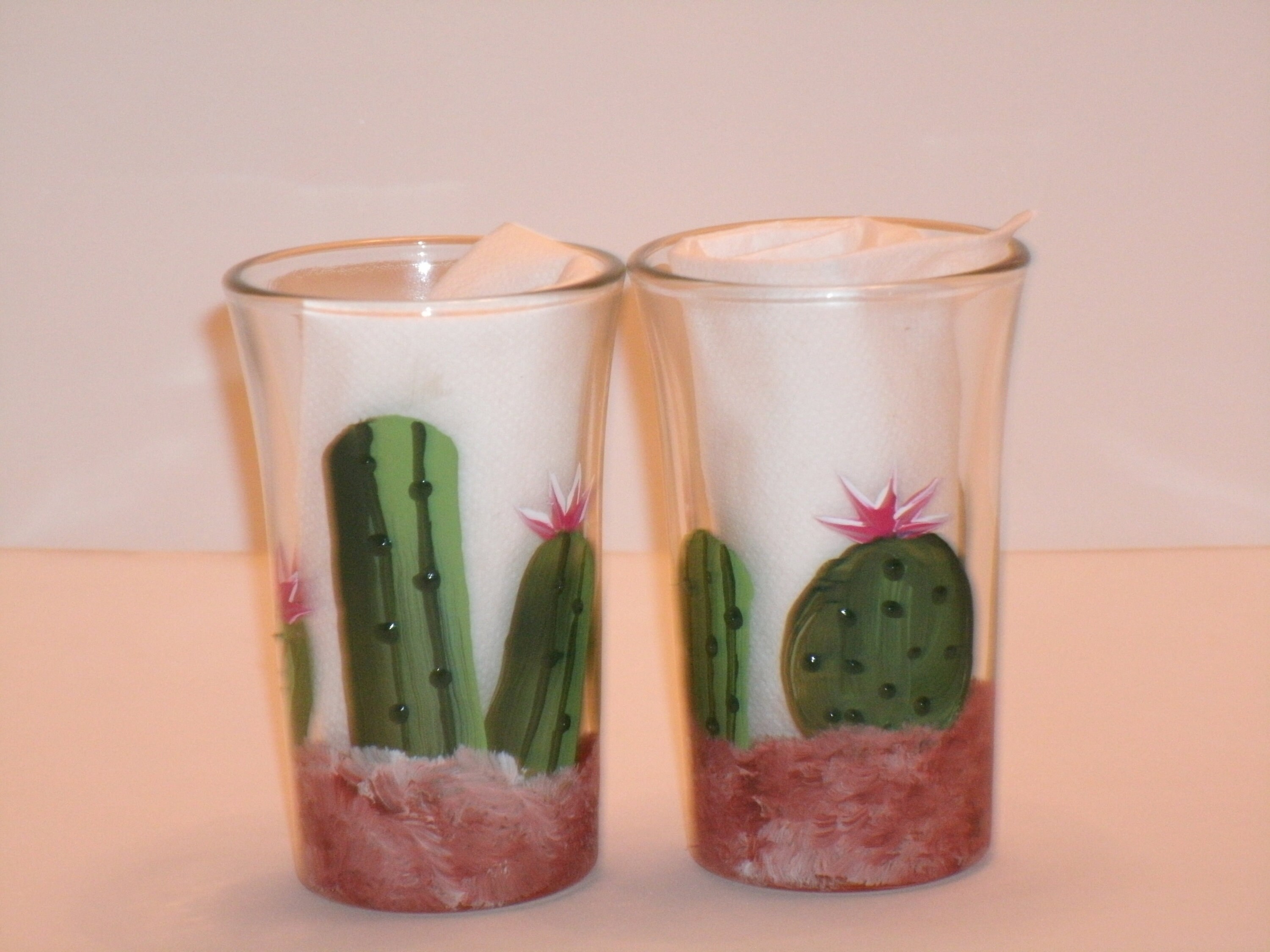 Cactus Shot Glasses Set Of Four Etsy