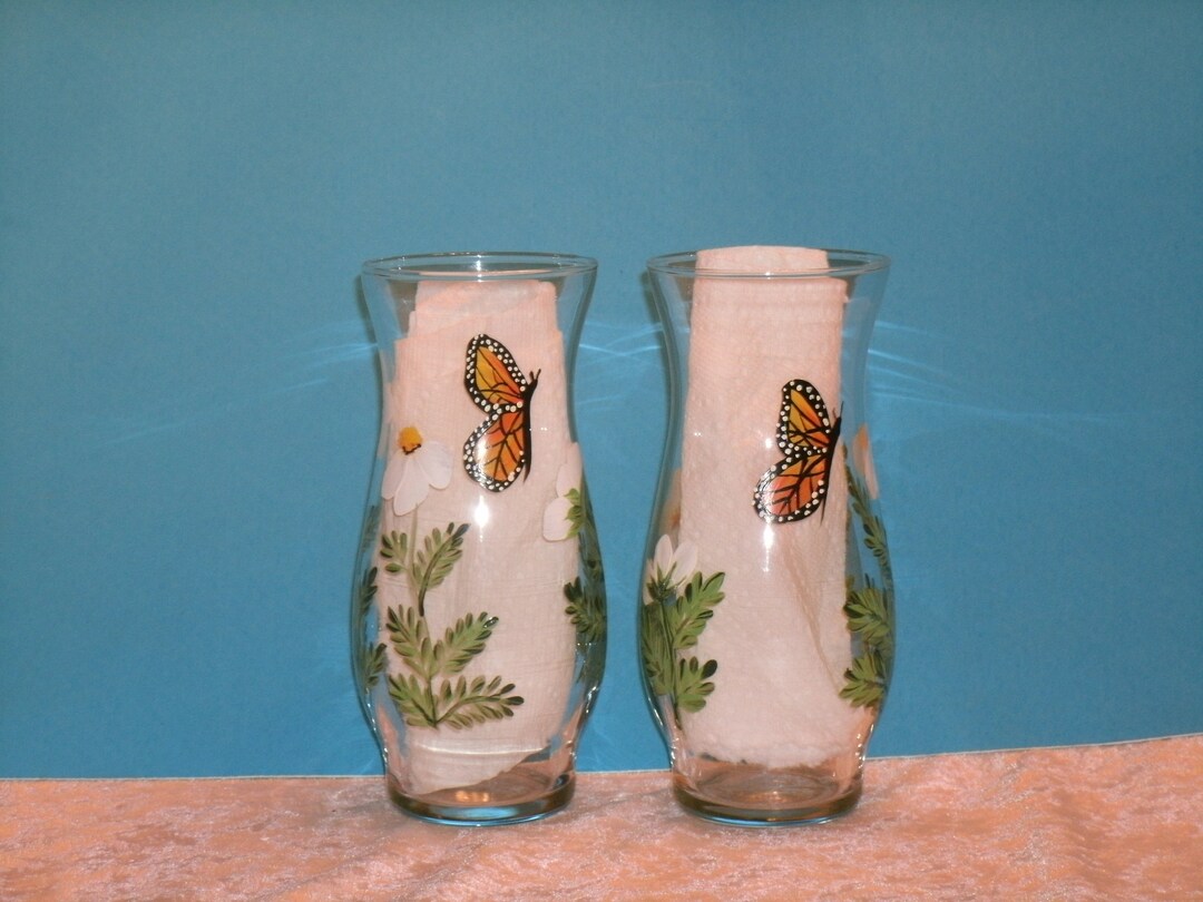 MONARCH BUTTERFLY VASE, Set of Two - Etsy