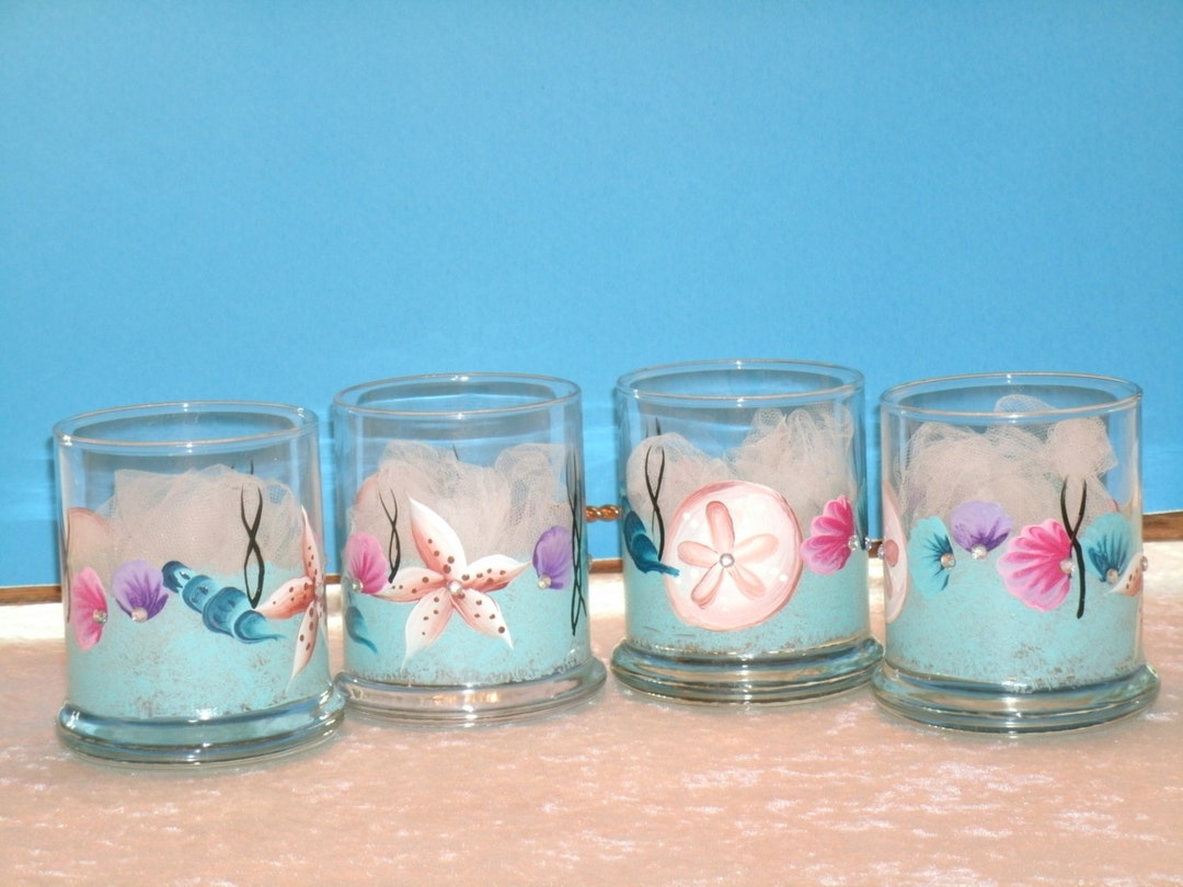 SEASHELL VOTIVE CUPS, Set of Four - Etsy