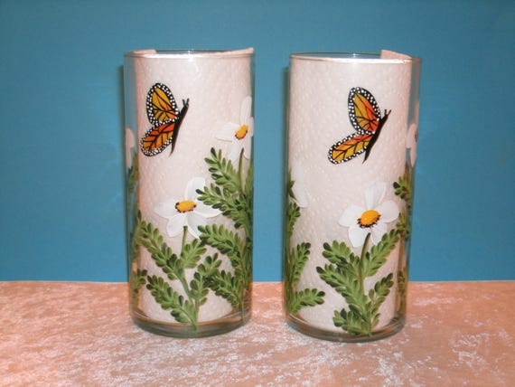 MONARCH BUTTERFLY VASES Set of Two | Etsy