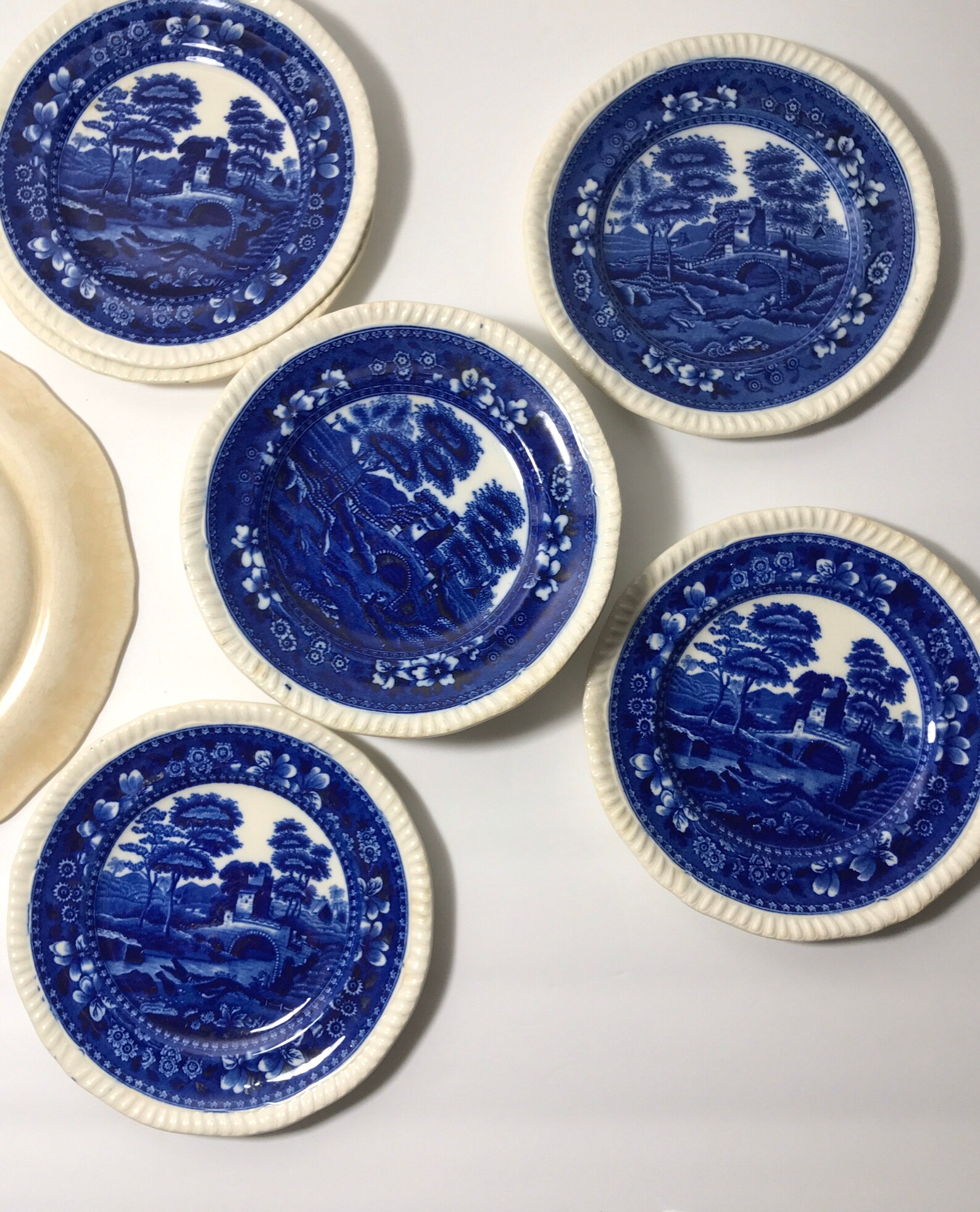 Antique Copeland Spodes Tower Dessert Plates and Dinner Plate - Etsy