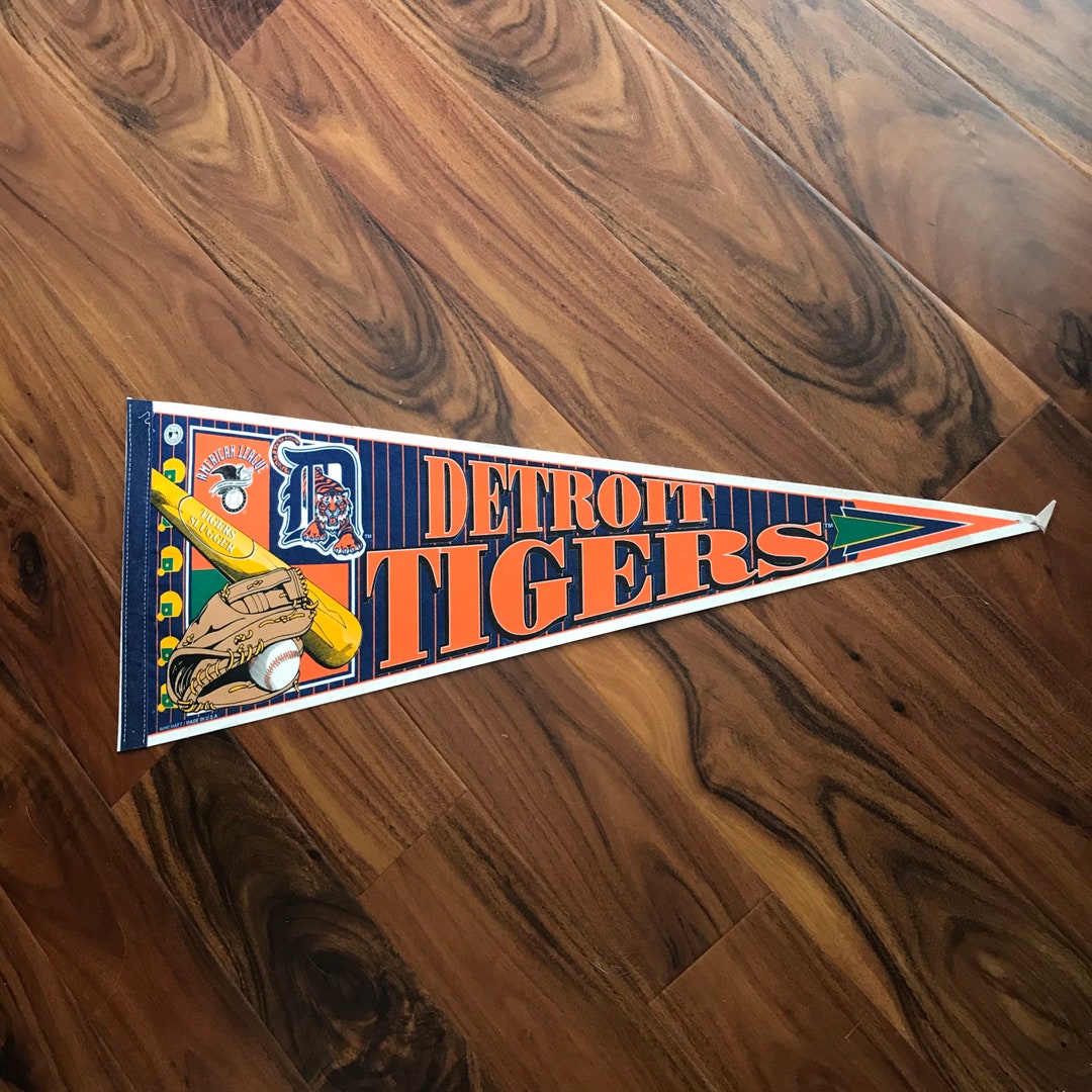 Vintage Detroit Tigers Pennant Sports Souvenir - Etsy