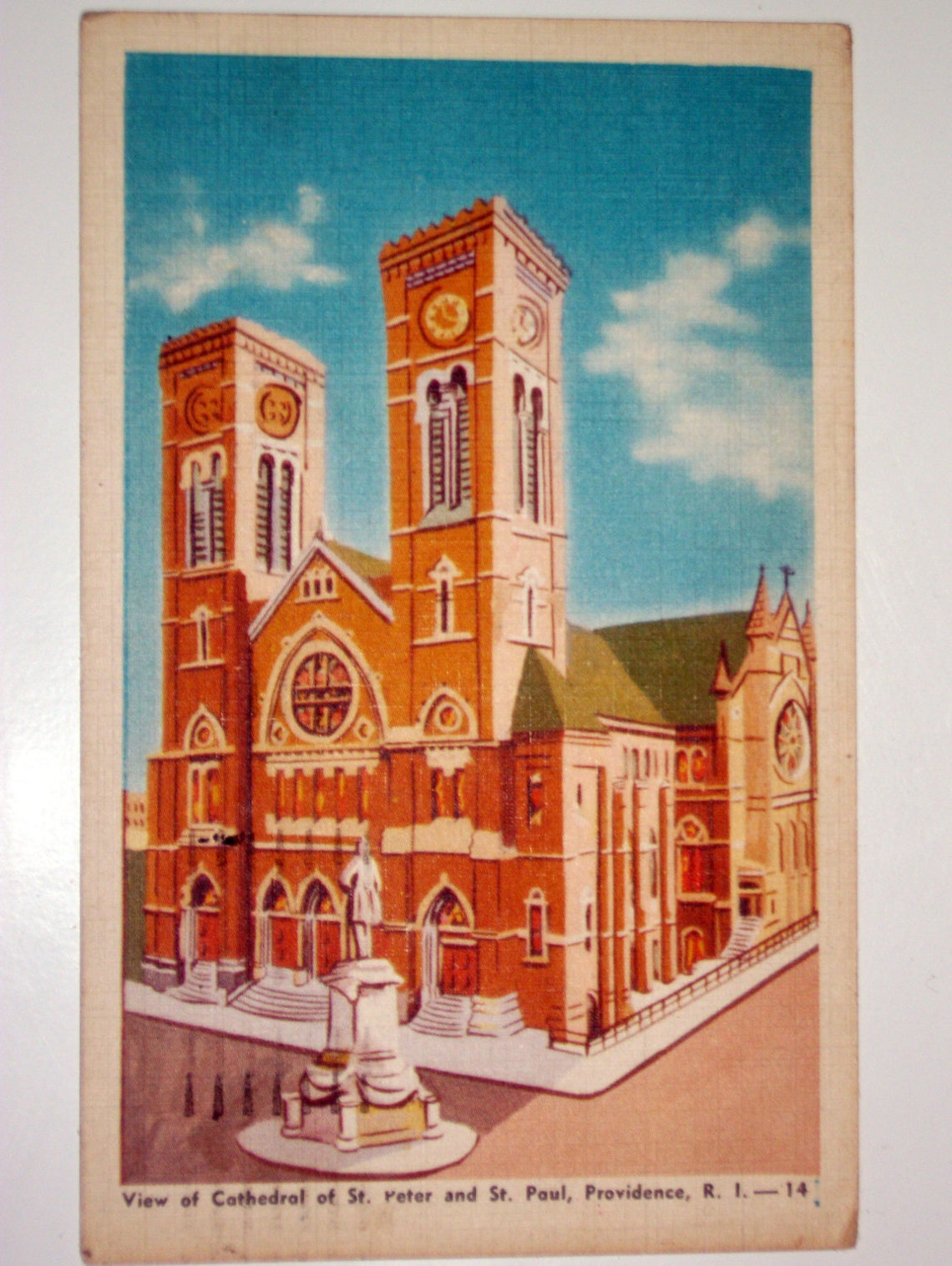 Vintage Rhode Island Postcard 1947 Postcard of Cathedral of - Etsy