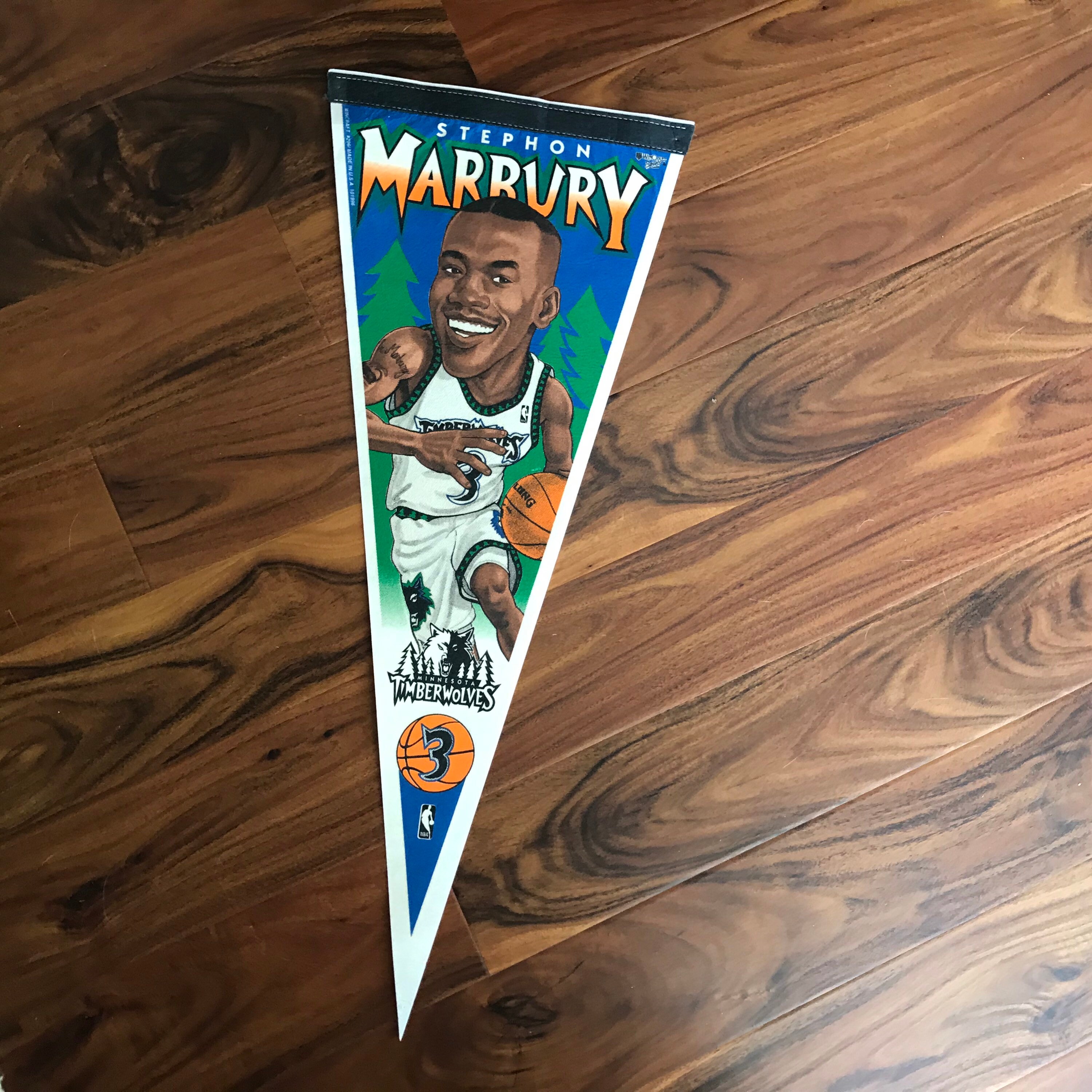 Vintage Stephon Marbury Pennant Minnesota Timberwolves | Etsy