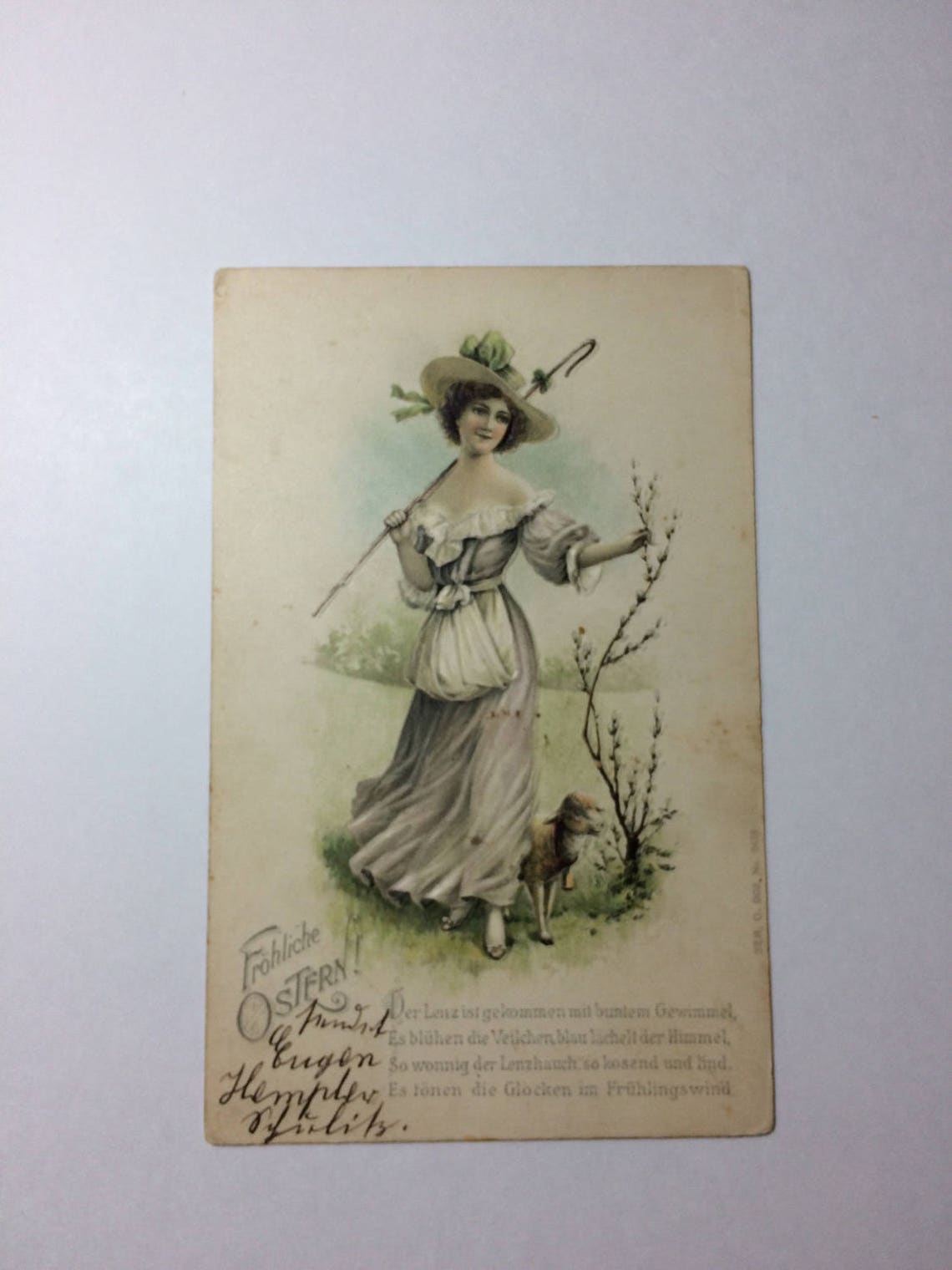 Antique German Easter Postcard Frohliche Ostern Happy Easter - Etsy