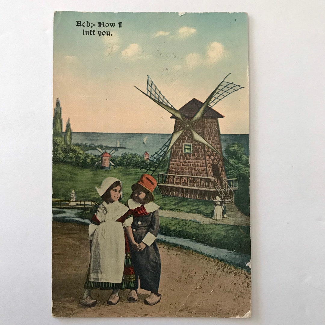 Antique Dutch Postcard Rare Ephemera Unposted - Etsy