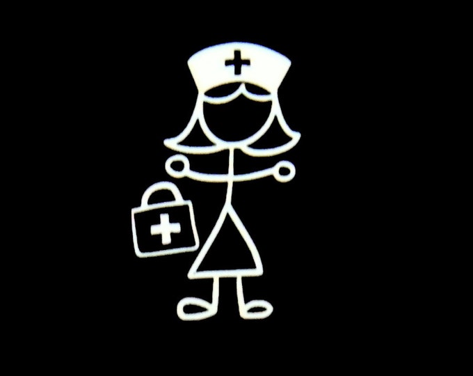 Nurse Stick Figure Vinyl Decal - Etsy
