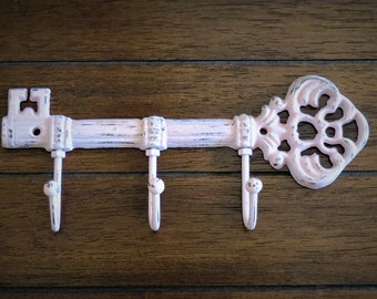 Silver Key Holder / Or Pick Color / Skeleton Key Rack / Cast | Etsy