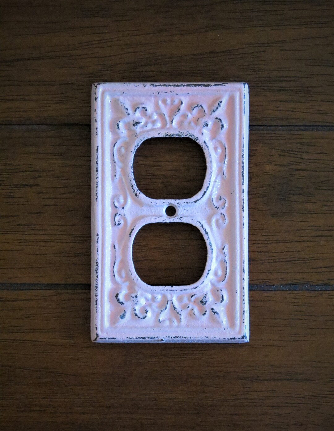 Pale Pink Decorative Electrical Outlet Plate / Plug-in Cover / Fleur De ...
