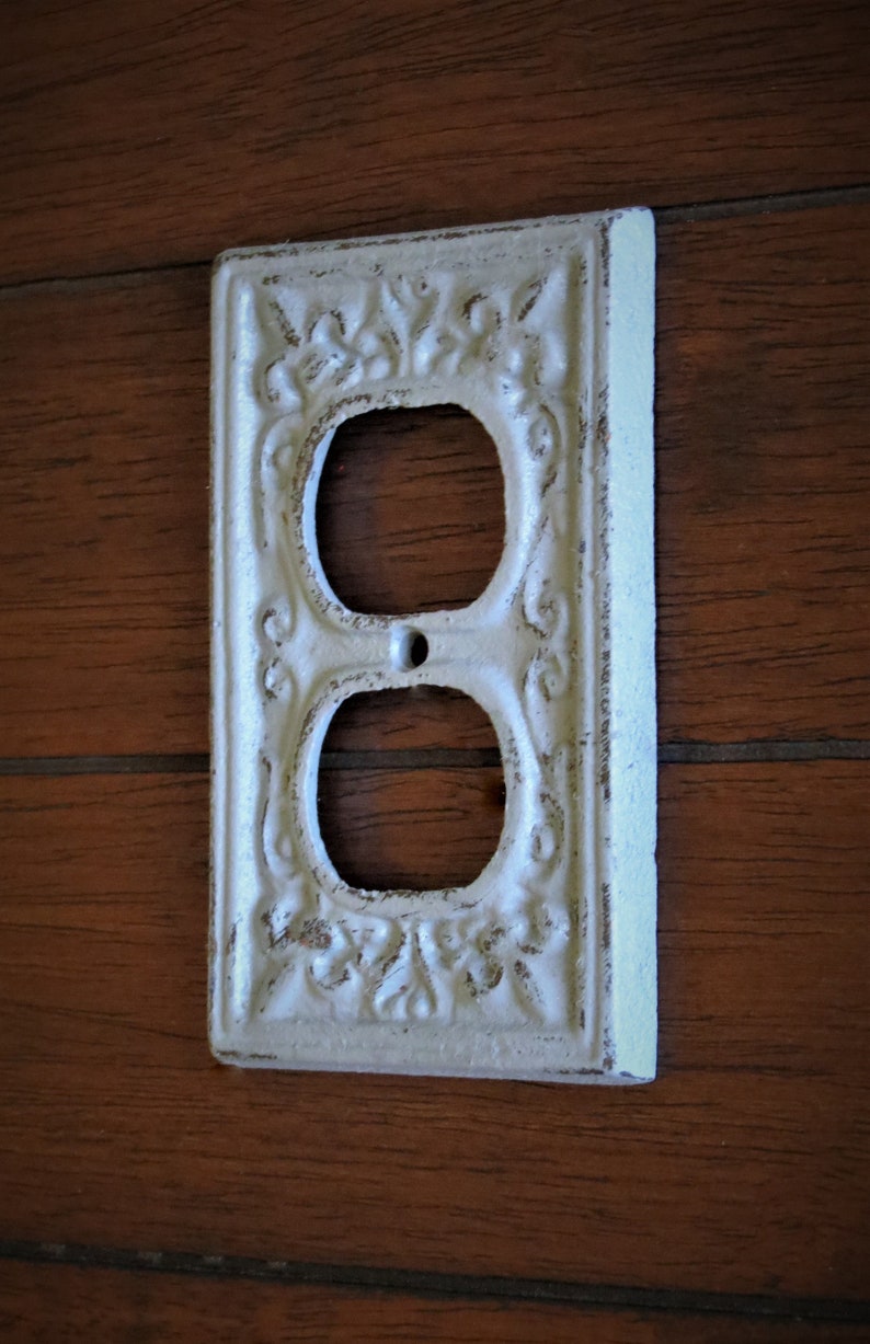 Light Grey Decorative Electrical Outlet Plate / Plug-in Cover | Etsy